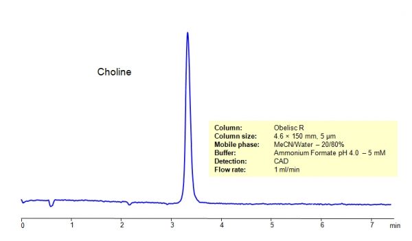 HPLC Method for Analysis of Choline on Obelisc R Column | SIELC Technologies
